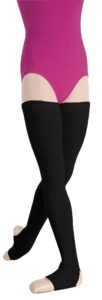 body wrappers womens legwarmers 36 inch stirrup thigh-high