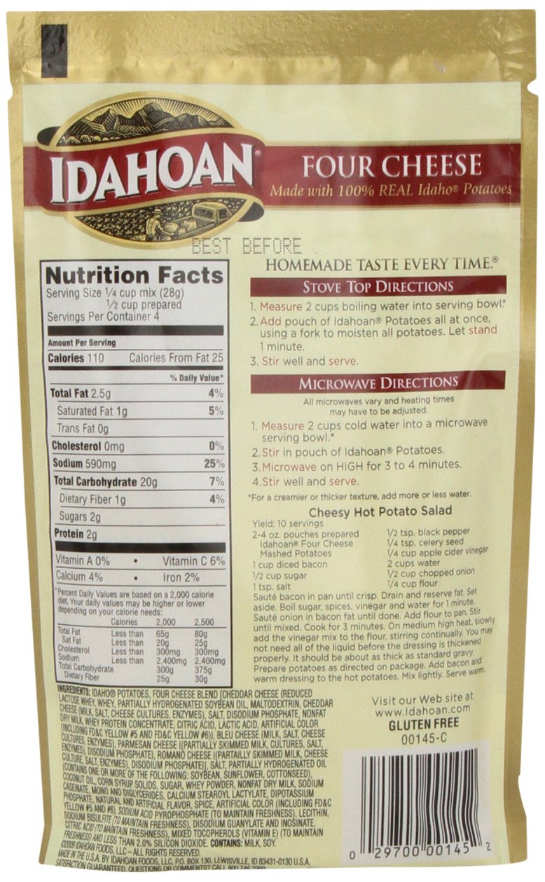 Idahoan Four Cheese Mashed Potatoes, 4 Oz