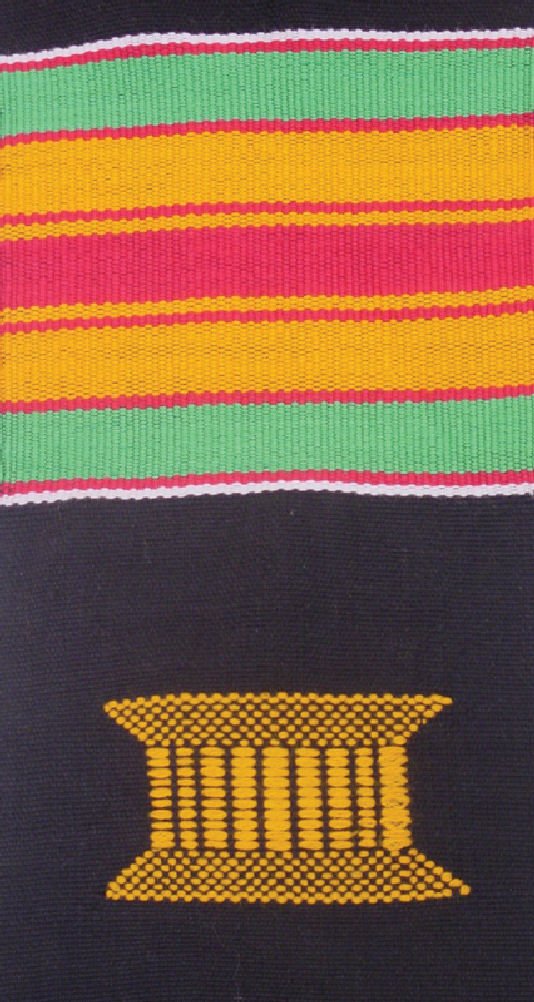 African Inspired Fashions Authentic Hand Woven Kente Sash Stole - 60" x 4.5"