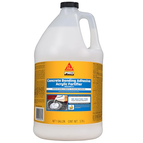 SIKA - SikaLatex R - Concrete Adhesive Glue, White - Admix for Portland-Cement Mortar/Concrete - Resistant to Freezing and thawing Damage - 1-Gallon