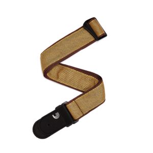 d'addario guitar strap, woven, tweed, 50mm (50b06), leather ends, adjustable from 35' to 59.5'