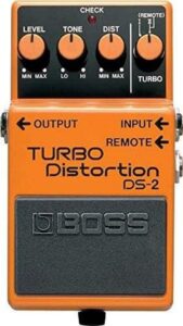 boss ds-2 turbo distortion pedal with remote jack