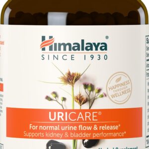 Himalaya UriCare Herbal Supplement, Kidney & Bladder Support, Urinary Tract & Urine Flow Support, Caffeine-Free, Non-GMO, Gluten Free, Vegetarian, 120 Capsules, 30 Day Supply