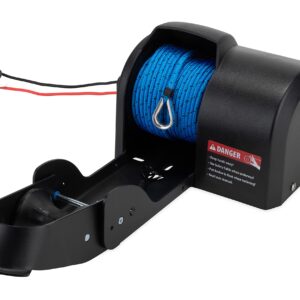 Camco TRAC Outdoors Pontoon 35-G3 Electric Anchor Winch | Features a High-Efficiency, 12-Volt DC, All Steel Gear Motor and 100-feet of Pre-Wound Double-Braid Anchor Rope | (69003)