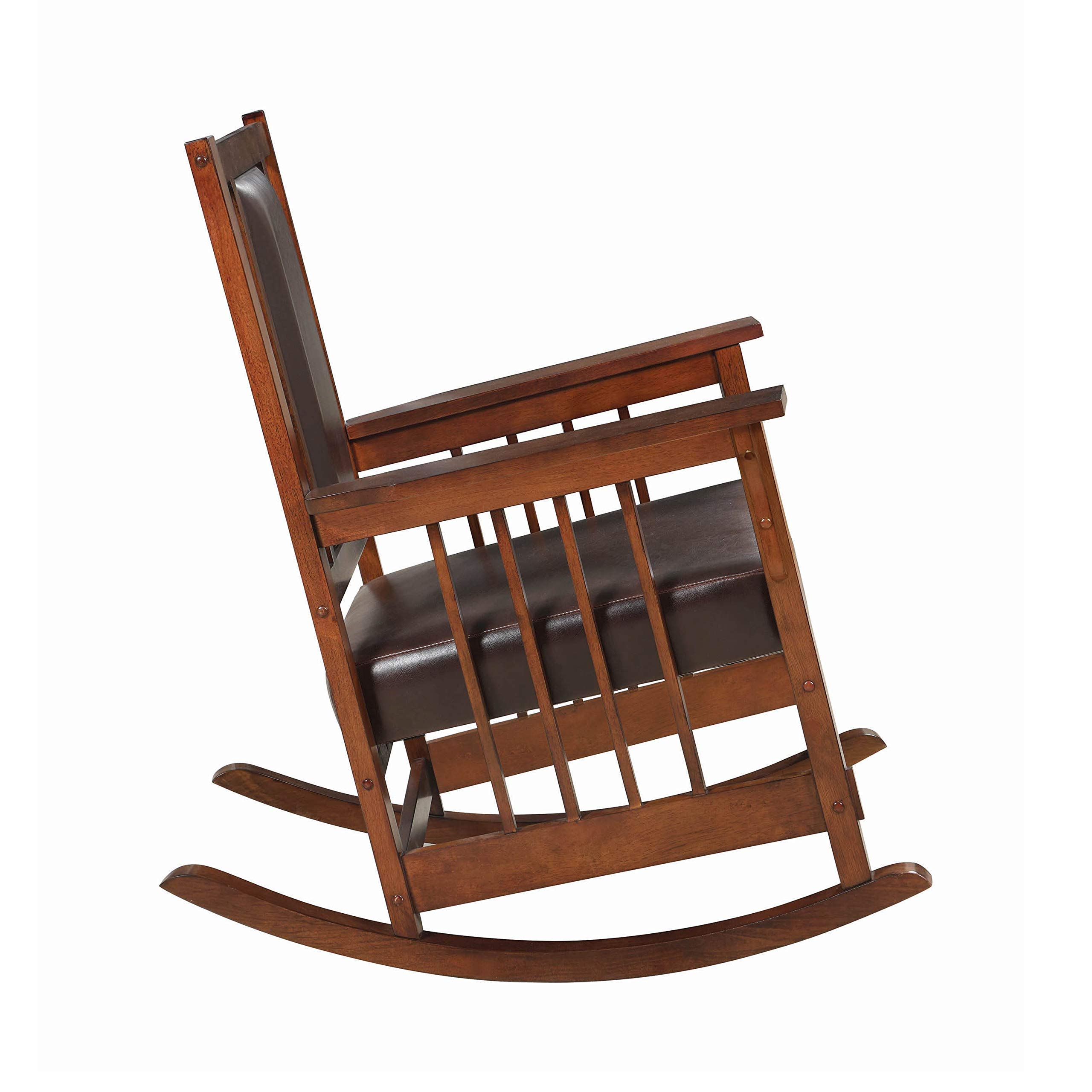 Coaster Home Furnishings CO- Rocking Chair, Tobacco & Dark Brown (600058)