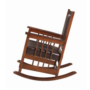 Coaster Home Furnishings CO- Rocking Chair, Tobacco & Dark Brown (600058)