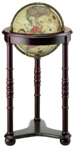 replogle globes lancaster illuminated globe, antique ocean, 12-inch diameter, large, off- white