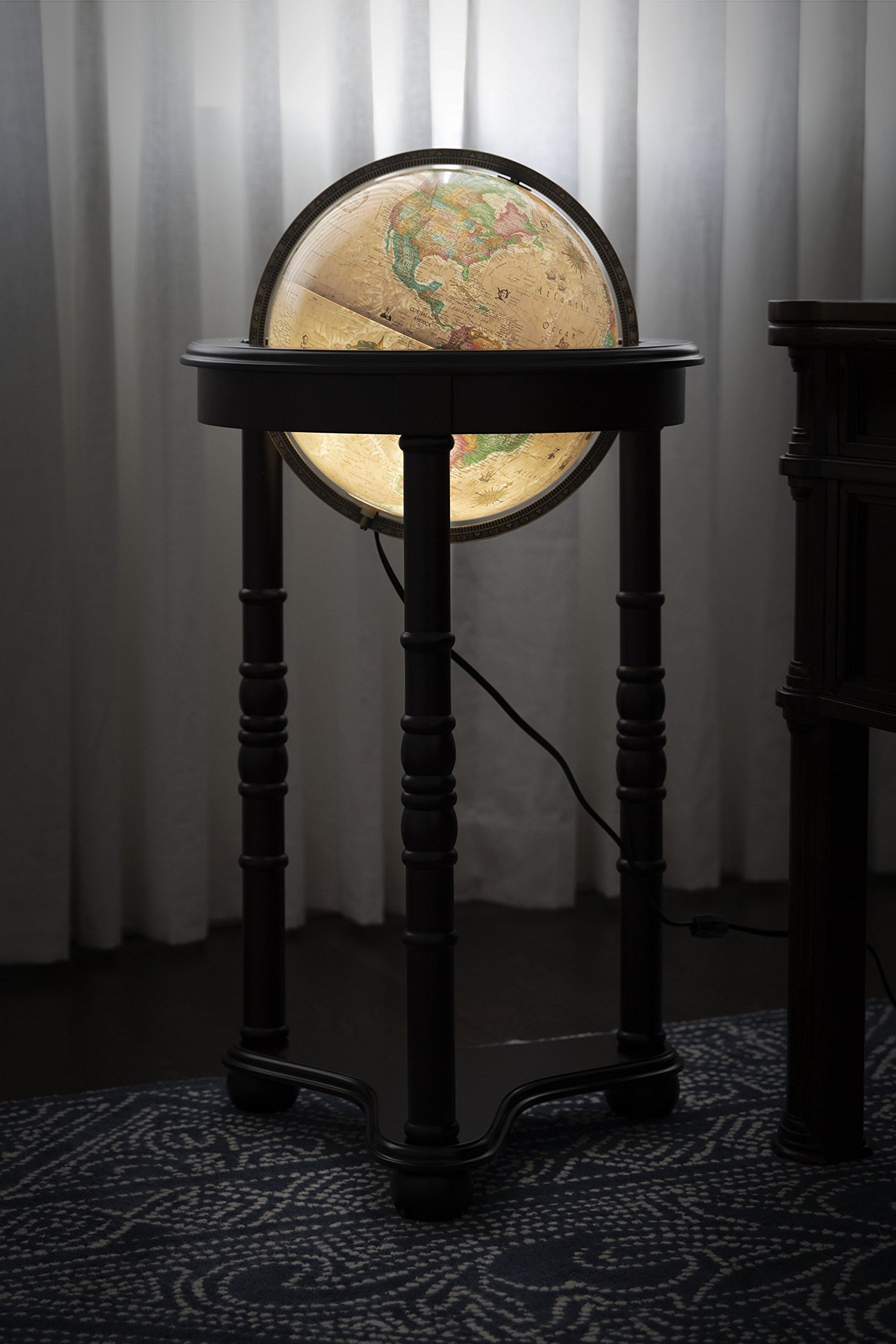 Replogle Globes Lancaster Illuminated Globe, Antique Ocean, 12-Inch Diameter, Large, Off- White