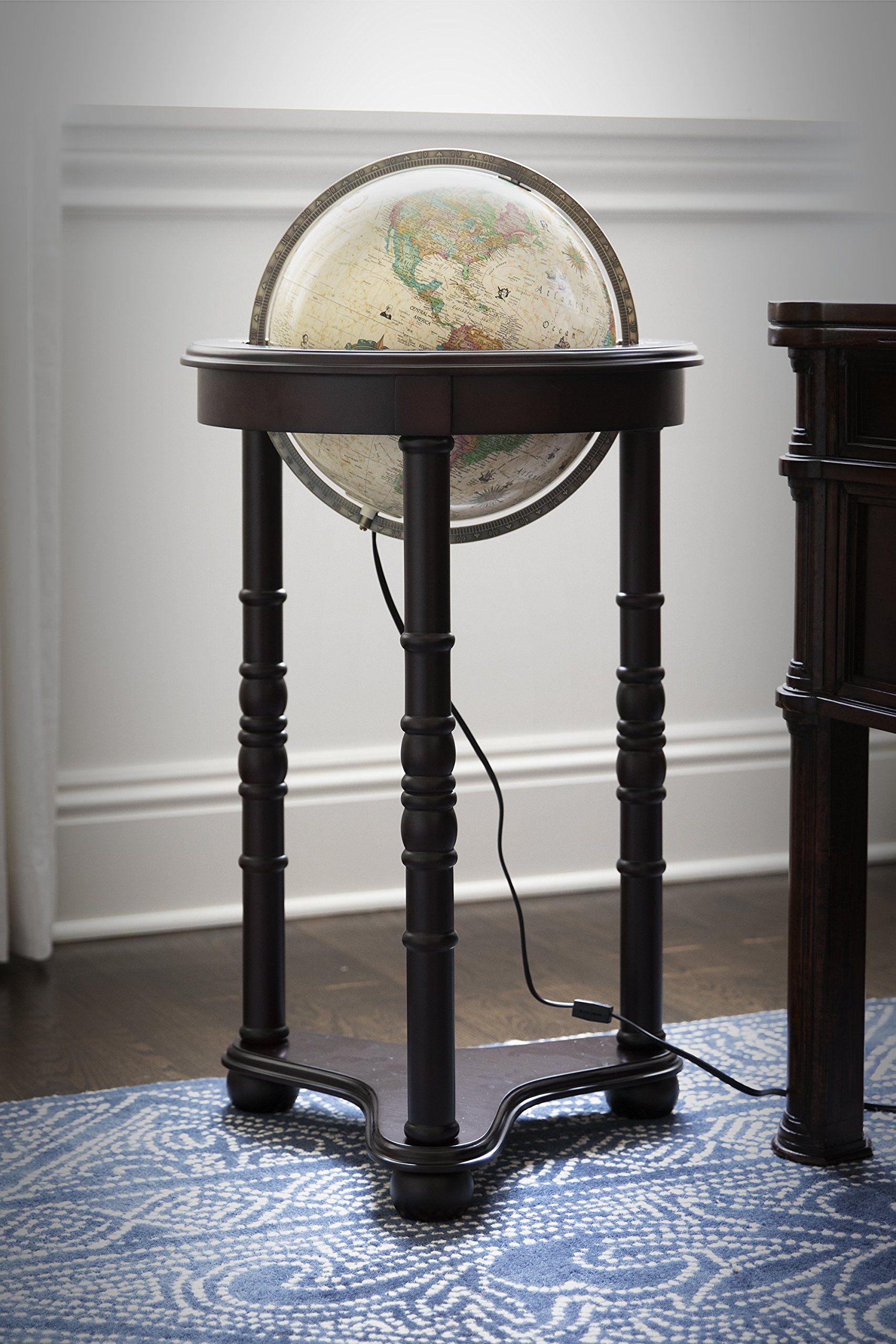 Replogle Globes Lancaster Illuminated Globe, Antique Ocean, 12-Inch Diameter, Large, Off- White