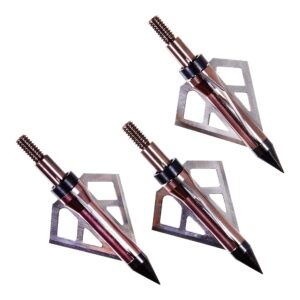 allen company velox optimus 3-blade broadheads - archery bow and crossbow broadheads - compound bow accessories - 125 or 100 grain - 3 pack