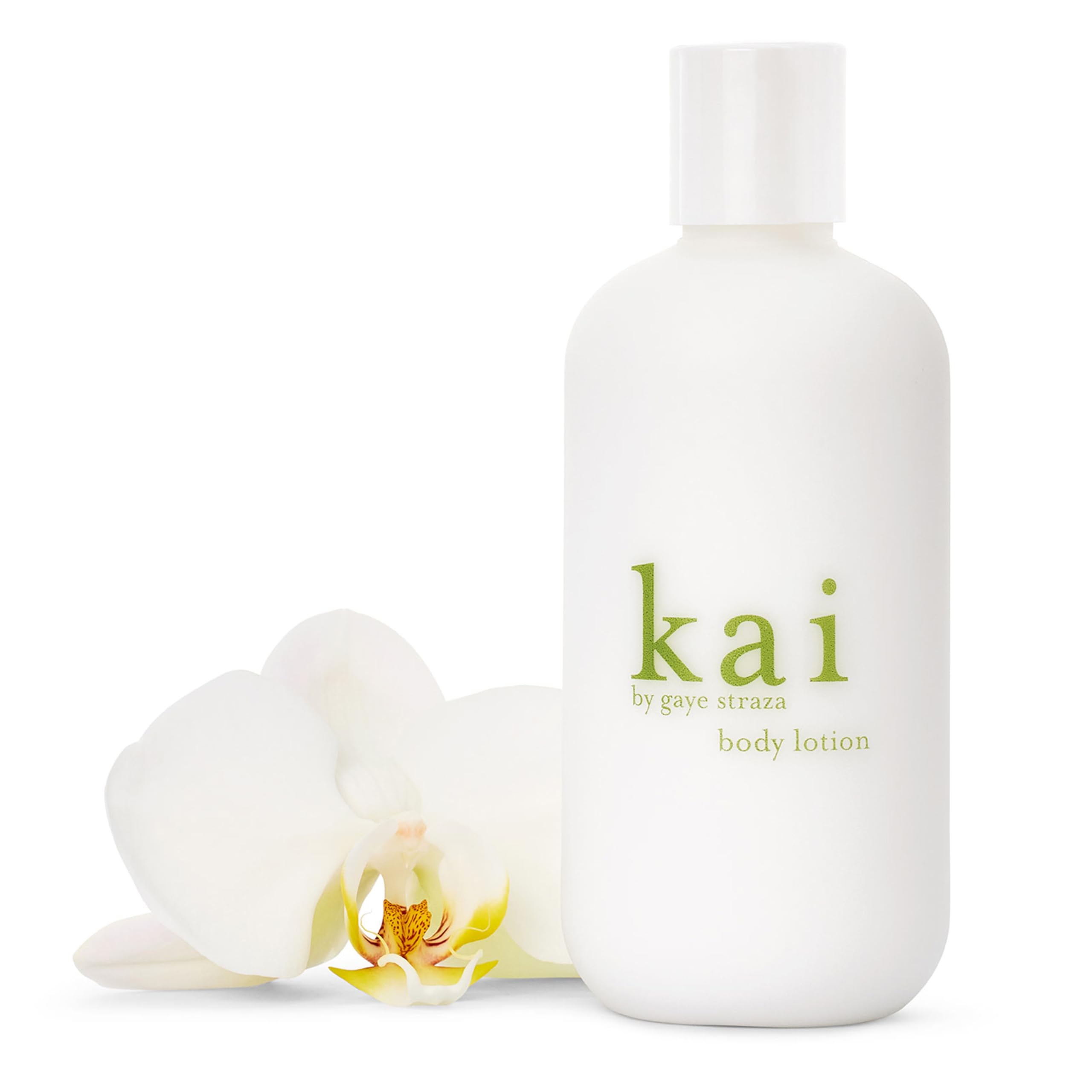 kai Body Lotion, 8 Fl Oz., shea butter, extracts of cucumber, comfrey and ivy, scented with the delicously, fresh + clean signature fragrance, vegan, cruelty free, made in the usa