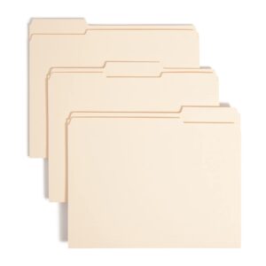 Smead File Folder, Reinforced 1/3-Cut Tab, Letter Size, Manila, 100 Per Box (10434)