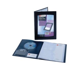 rexel a3 24 pocket clearview display book - black