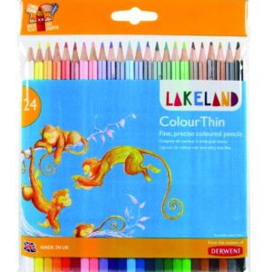 Derwent Lakeland Colorthin Pencils, 2.9mm Core, Wallet 24 Count (0700269)