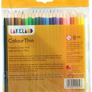 Derwent Lakeland Colorthin Pencils, 2.9mm Core, Wallet 24 Count (0700269)