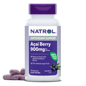 natrol acai berry 1,000mg, antioxidant protection, capsules, 75ct