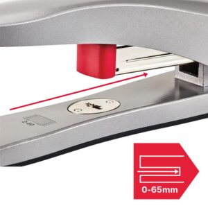 Rexel Odyssey Heavy Duty Stapler, 60 Sheet Capacity, includes Odyssey Staples, Metal Body, Silver, 2100048