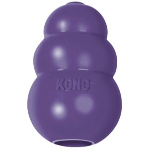 kong senior - dog toy with gentle, natural rubber - durable dog toy for older dogs - use treats with stuffable chew toy - treat toy for chewing & fetching - for large dogs