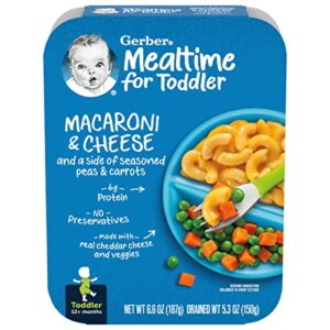 gerber macaroni & cheese with side of seasoned peas & carrots, 6.6 oz