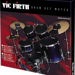 Vic Firth Drum Mute Prepack with Mutes Sized 12, 13, 14, 16, 22", Hi-Hat & 2 Cymbal Mutes