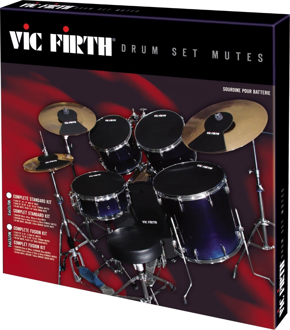 Vic Firth Drum Mute Prepack with Mutes Sized 12, 13, 14, 16, 22", Hi-Hat & 2 Cymbal Mutes