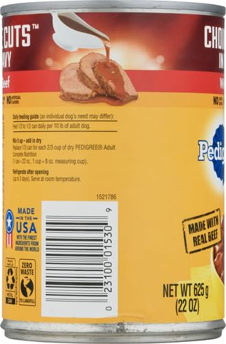 Pedigree Wet Dog Food, Choice Cuts in Sauce with Beef, 13.2 Ounce (Pack of 12)