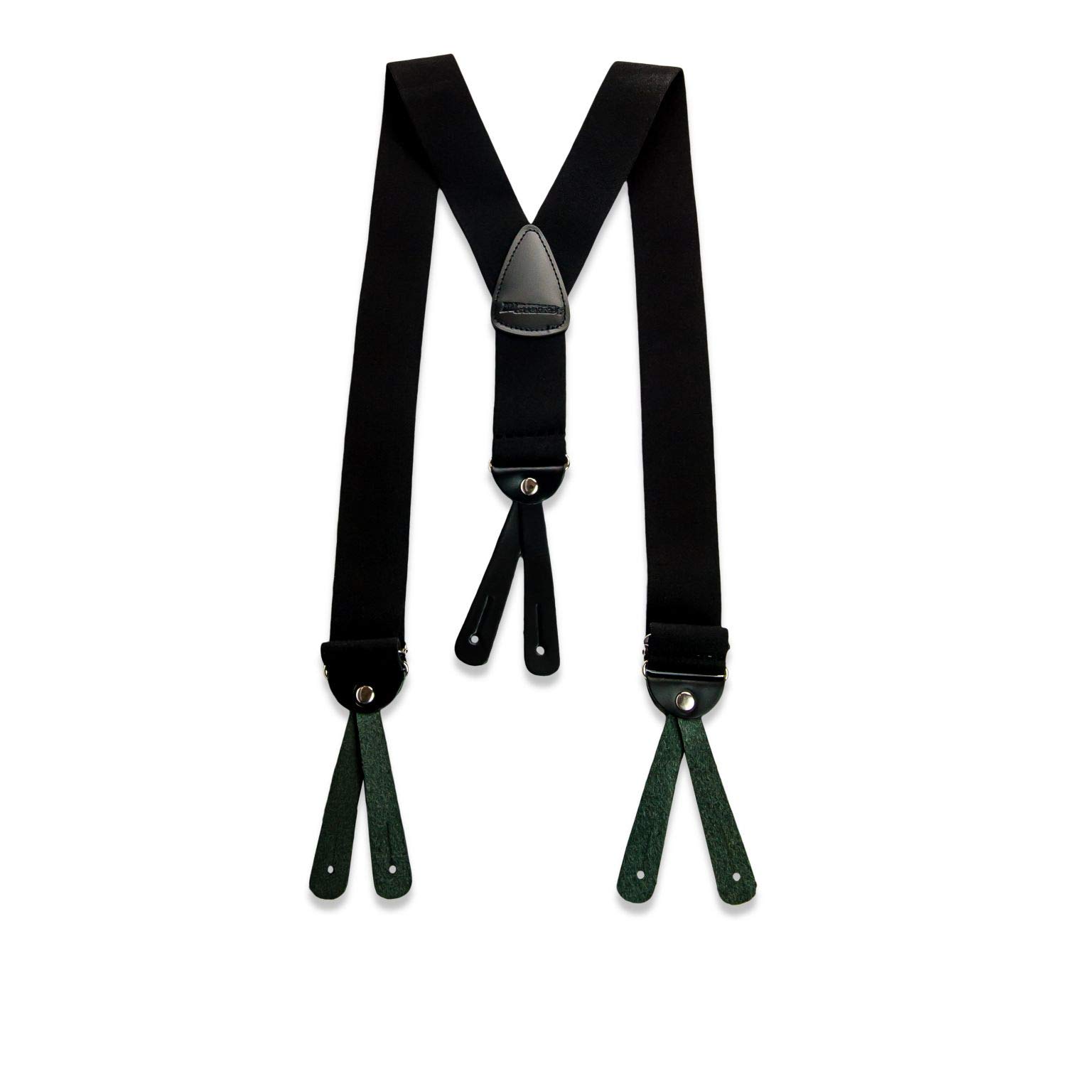 Pro Guard Heavy-Duty Ice Hockey Youth Suspenders with 1.5" Elastic Straps | Adjustable Length | Fits 20" to 30" Waist, Black