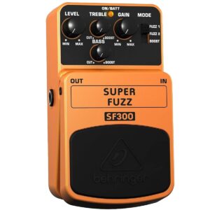 behringer super fuzz sf300 3-mode distortion effects pedal