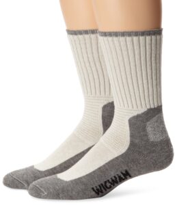 wigwam at work durasole pro 2-pack s1349 sock, white/grey - large