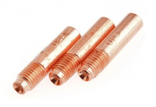 Forney 60164 Contact Tip for Mig Welding, Hobart or Miller, .023/.025, 3-Pack,Copper