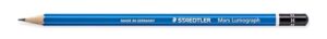 staedtler mars lumograph pre-sharpened writing and art drawing pencils, h lead, box of 12, 100-h