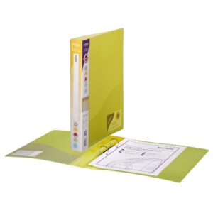 snopake a4 2 o-ring 25 mm ringbinder – classic yellow [pack of 10] ref: 10182