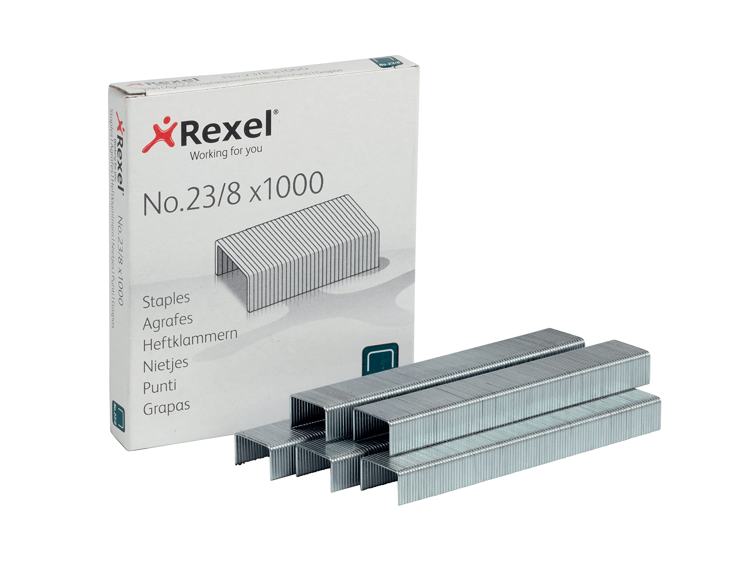 Rexel No. 23 8mm Heavy Duty Stapler and Tacker Staples 40 Sheet Capacity (Pack of 1000)