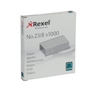 Rexel No. 23 8mm Heavy Duty Stapler and Tacker Staples 40 Sheet Capacity (Pack of 1000)