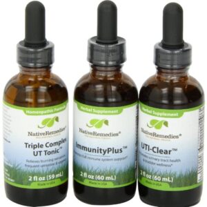 Native Remedies Immunity Plus, UTI-Clear and Triple Complex UT-Tonic 2 fl oz (each)