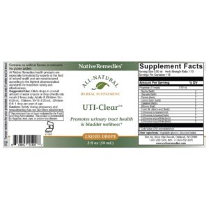 Native Remedies UTI-Clear for Urinary Tract and Bladder Health, 59 ml