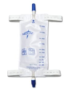 medline dynd12574h leg bags with twist valve, medium