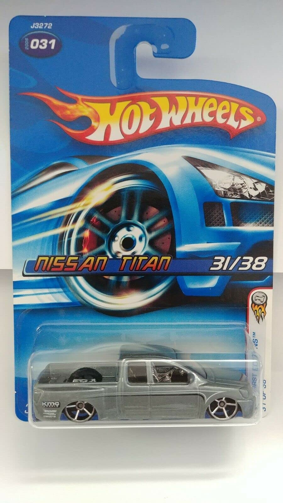 Hot Wheels 2006 First Editions -#31 Nissan Titan Silver FTE Wheels #2006-31 Collectible Collector Car Mattel 1:64 Scale