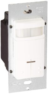 leviton ods0d-idw dual-relay, decora passive infrared wall switch occupancy sensor, 180 degree, 2100 sq. ft. coverage, white