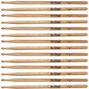 On Stage MN5A Nylon Tip Maple Drum Sticks (Pack of 12)