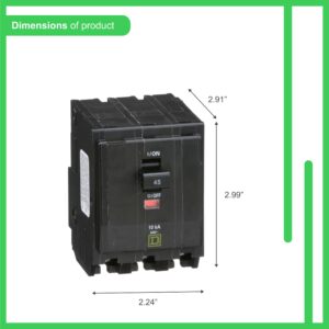 Square D - QO340CP Circuit Breaker, Black