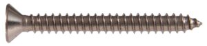 the hillman group 823478 stainless steel flat head phillips sheet metal screw, #8 x 3-inch, 50-pack