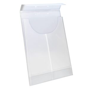 smead poly file retention jacket, 3/4" expansion, letter/legal, clear, 24 per box (68191)