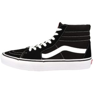 vans sk8-hi¿ core classics, black/white, 10.5 women / 9 men m us