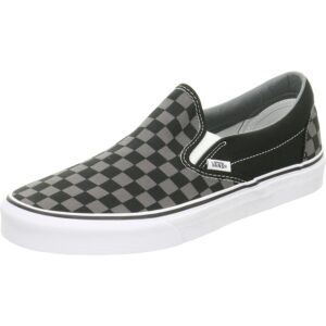 vans men's trainers, black pewter checkerboard, 6