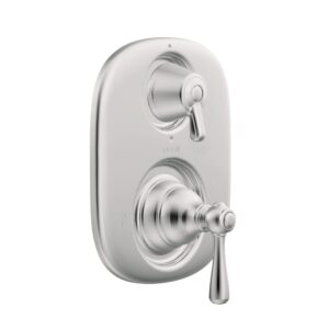 moen kingsley chrome moentrol shower valve with 3-function integrated diverter valve trim, valve required, t4111