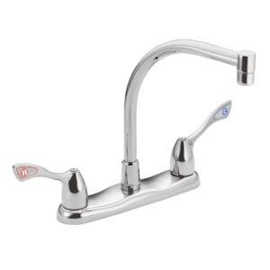 moen 8799 commercial two-handle m-bition kitchen faucet, chrome