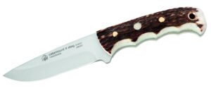 puma ip catamount ii fixed blade stag hunting knife with stag horn handle & leather sheath 814001