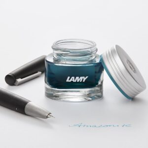 Lamy 2000 black - elegant Fountain Pen in robust fibreglass barrel - 14 ct. gold nib, partially platinum-plated - nib size EF