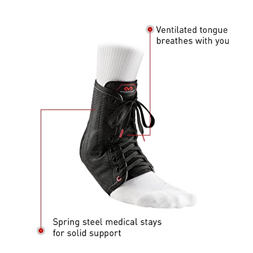 McDavid Ankle Brace with Lace-Up & Stays, Maximum Support, Comfortable Compression & Breathable Design